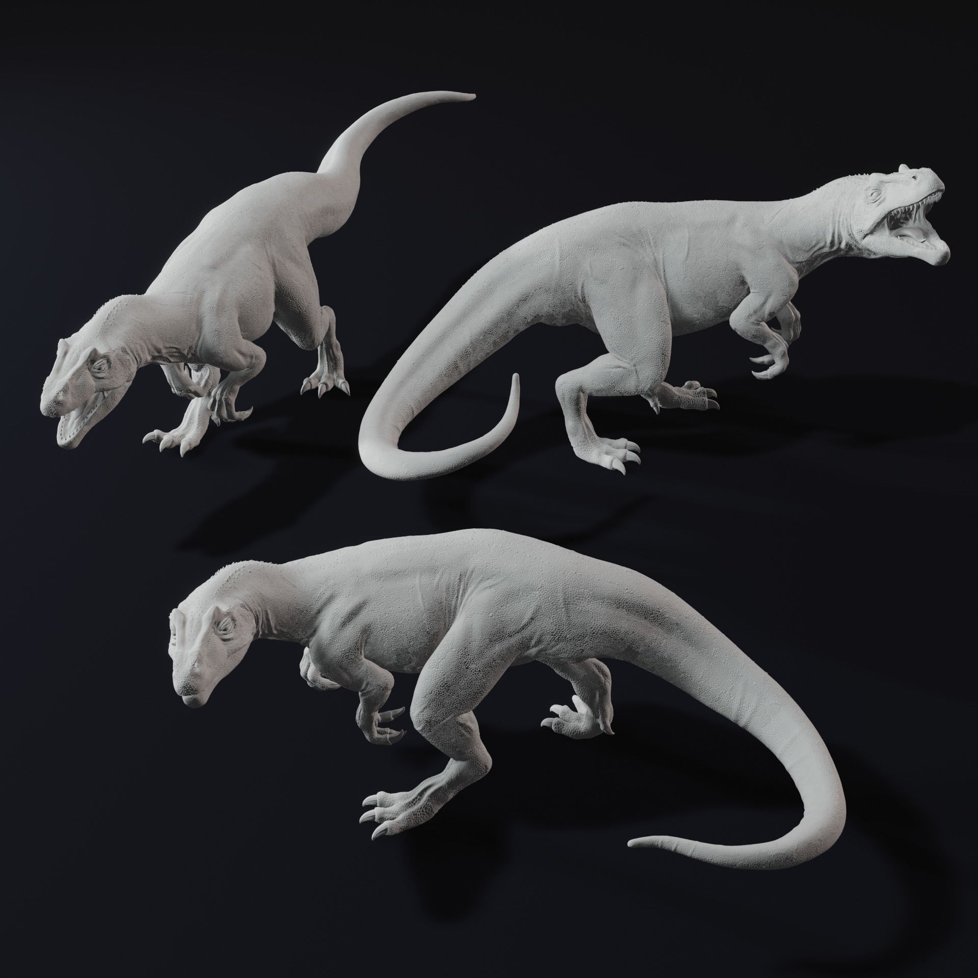 Allosaurus Fragilis Dinosaur Miniature Figure 3D model 3D printable ...