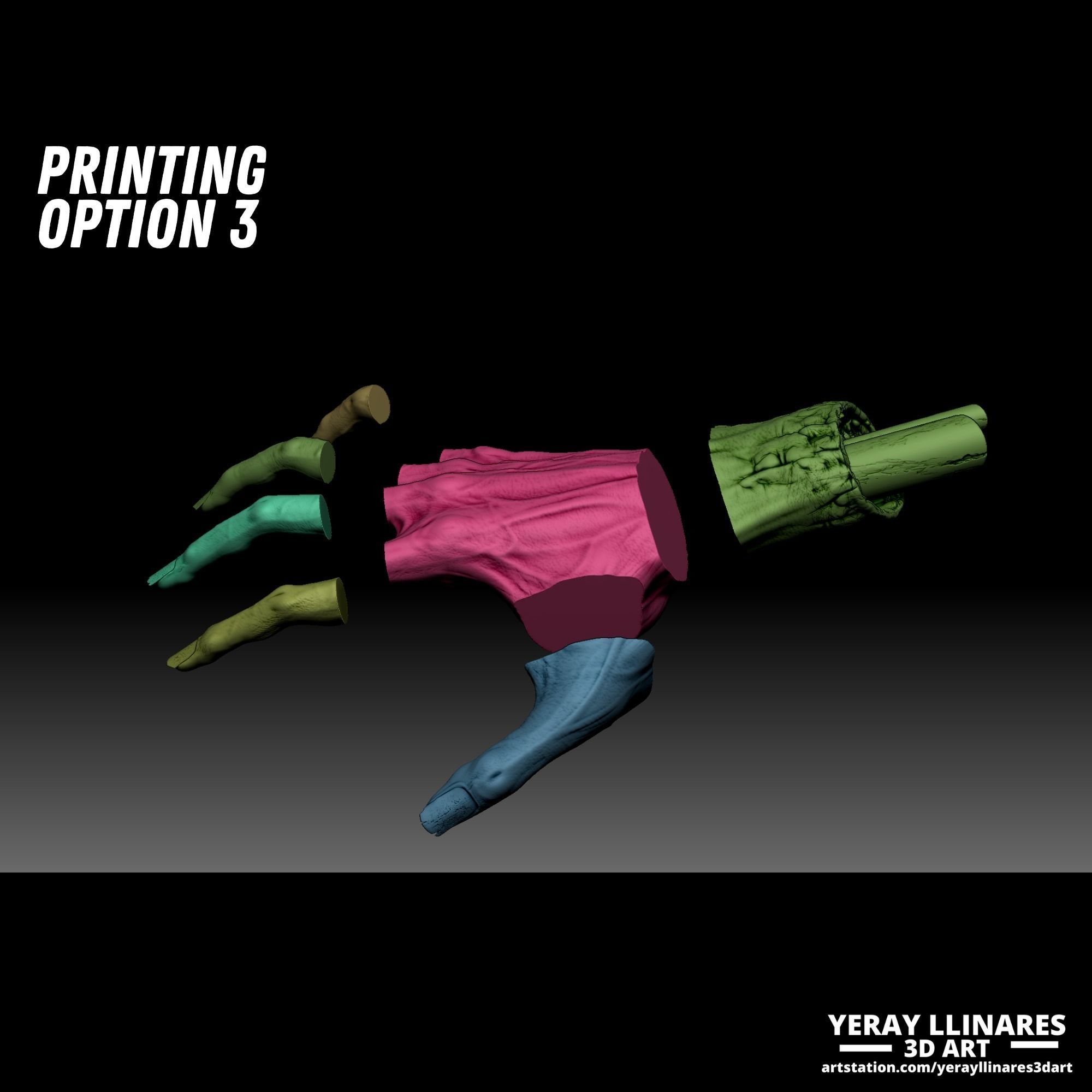 Zombie Hand Anatomic Model 3D model 3D printable | CGTrader