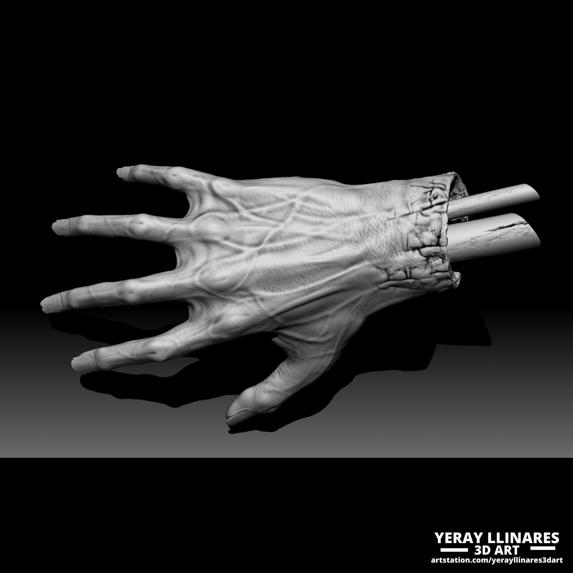 Zombie Hand Anatomic Model 3D model 3D printable | CGTrader