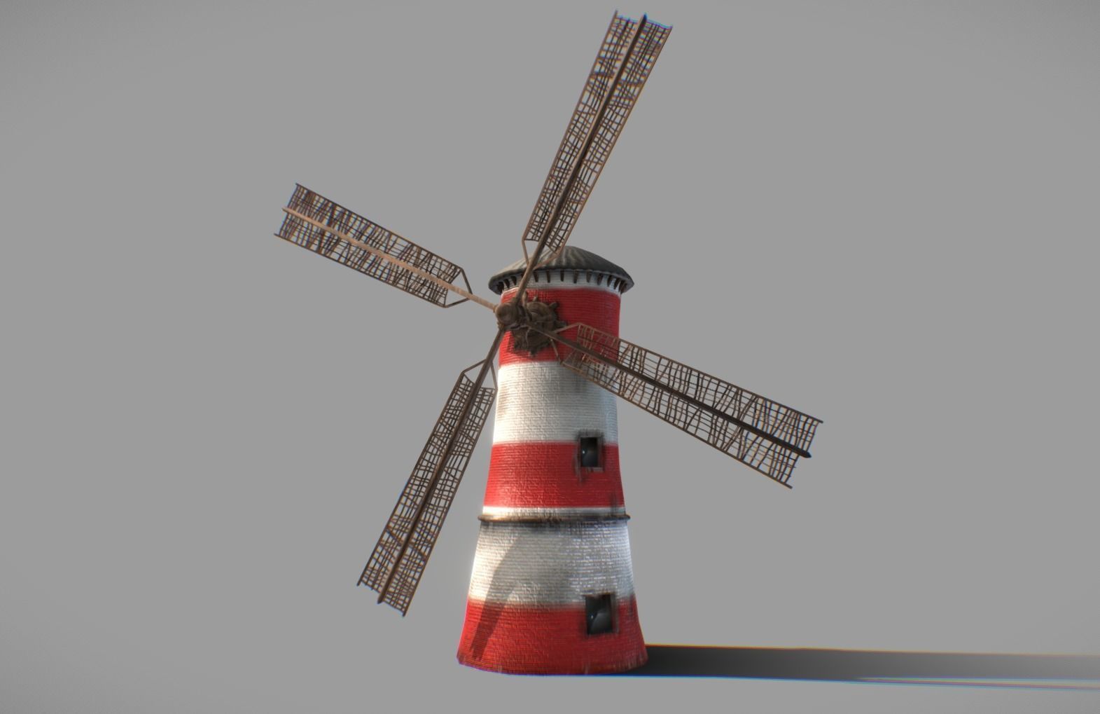 3D model Old Stylized Windmill made in Blender VR / AR / low-poly ...