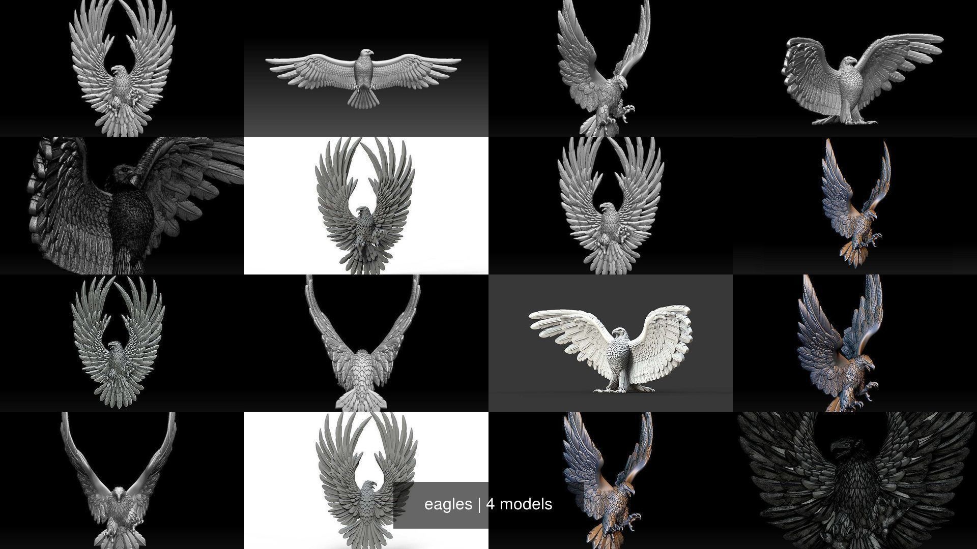 eagles 3D Model Collection 3D printable | CGTrader