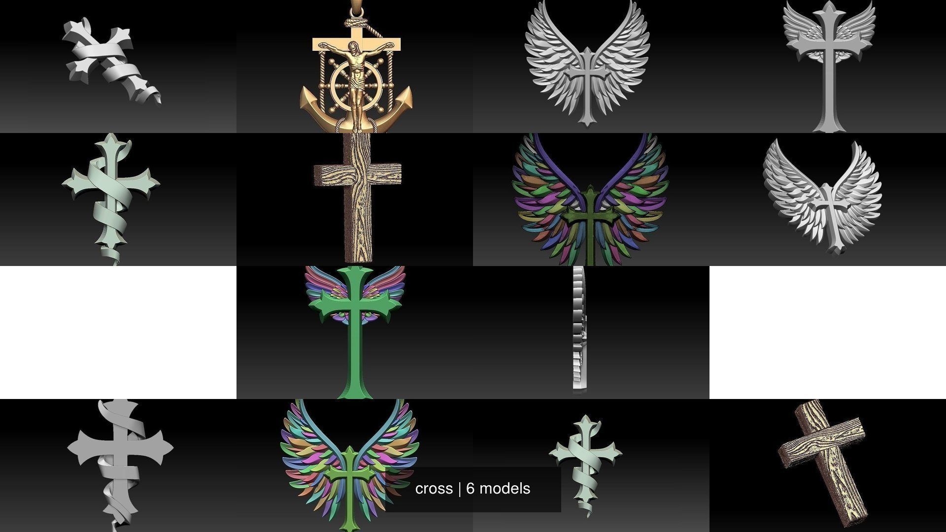 cross 3D Model Collection 3D printable | CGTrader