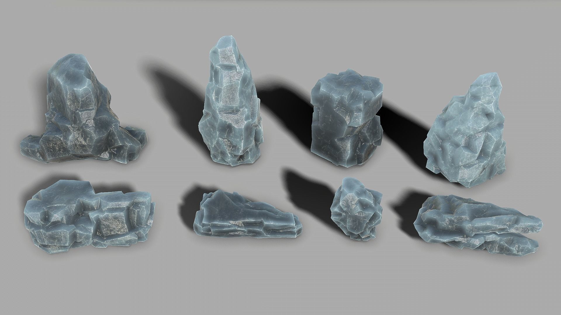 3D model Mountain ice rocks - 3D Models PBR Pack 09 VR / AR / low-poly ...