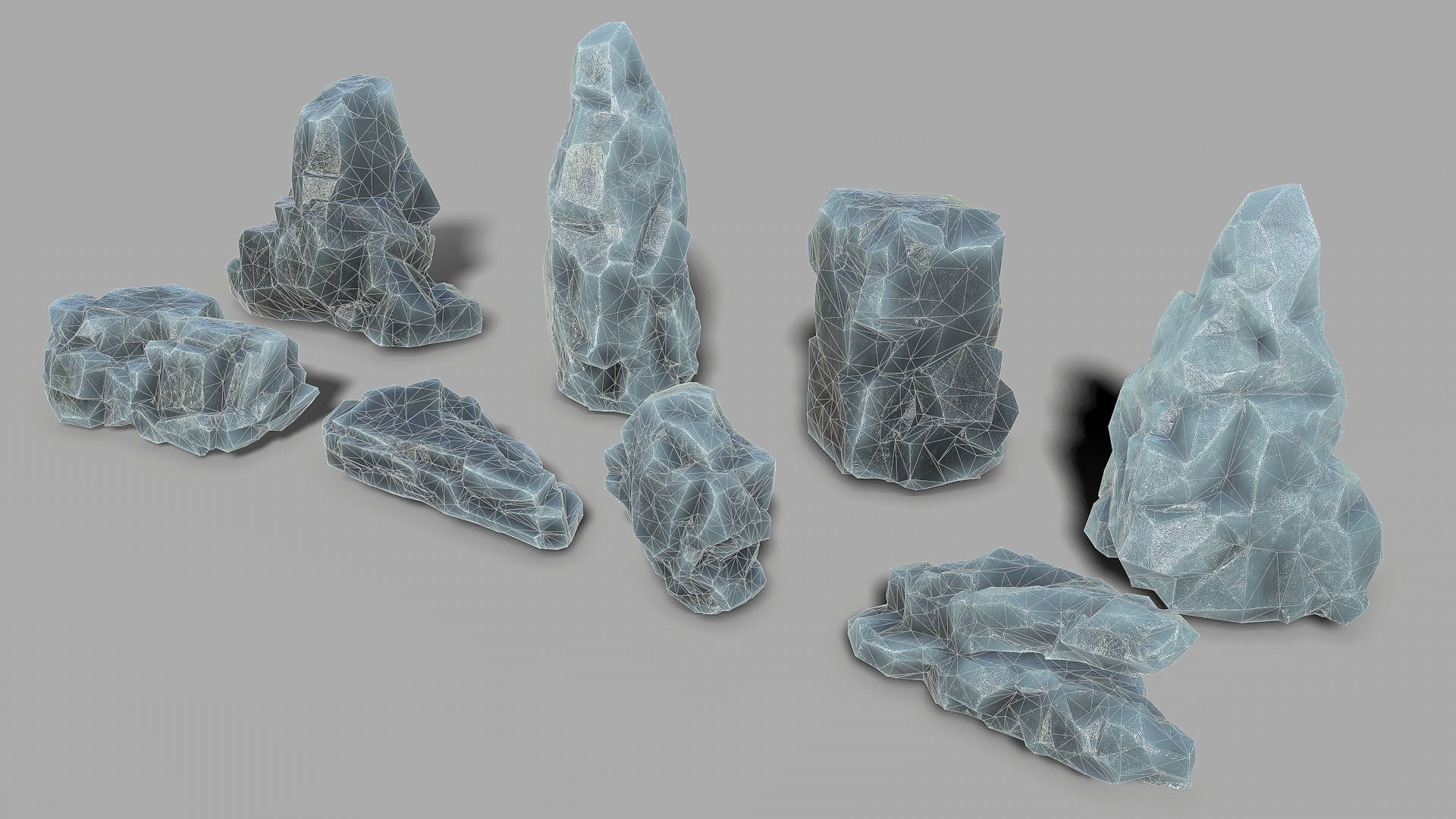 3D model Mountain ice rocks - 3D Models PBR Pack 09 VR / AR / low-poly ...