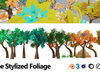 Stylized Trees and Foliage 3D Model Pack free VR / AR / low-poly 3D ...
