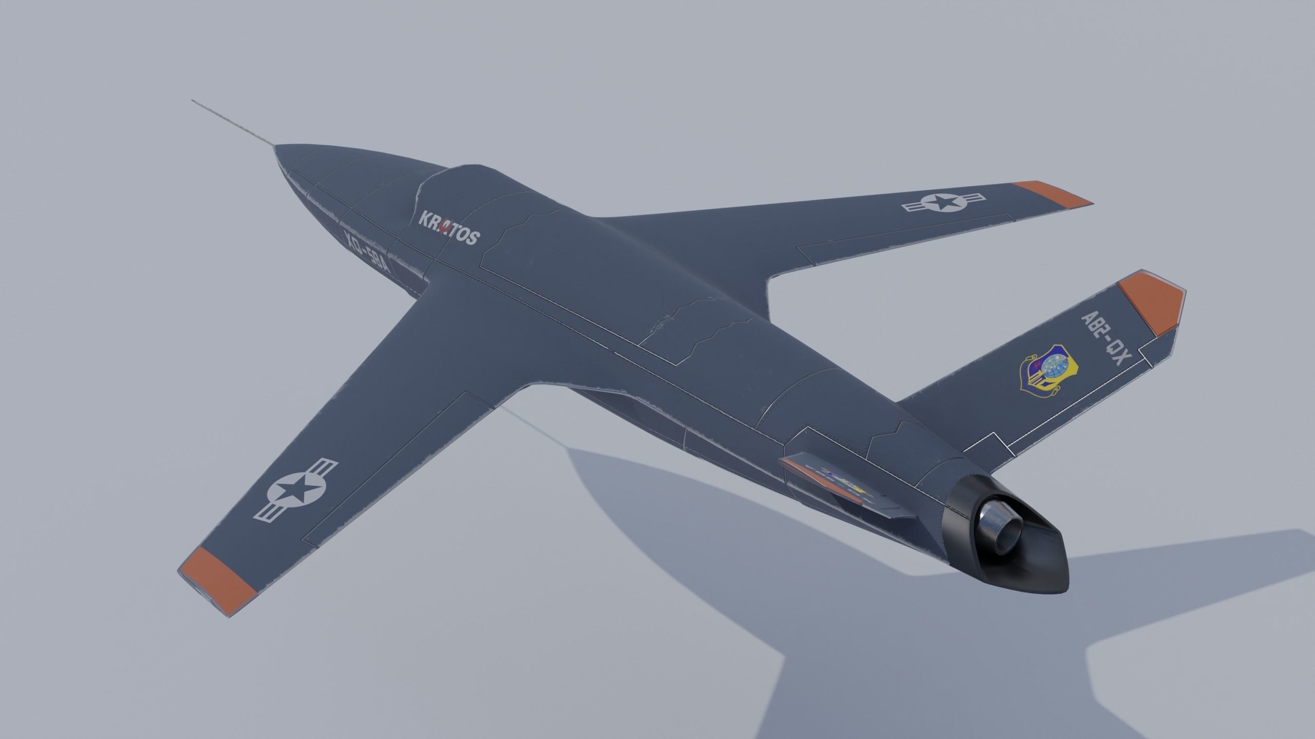 Kratos XQ-58 Valkyrie with 4K textures and PBR 3D model | CGTrader