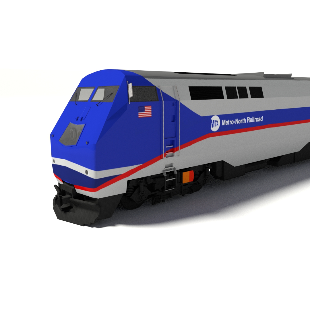 P32AC-DM Metro-North Locomotive 3D Model .obj .fbx .dxf .stl .blend ...