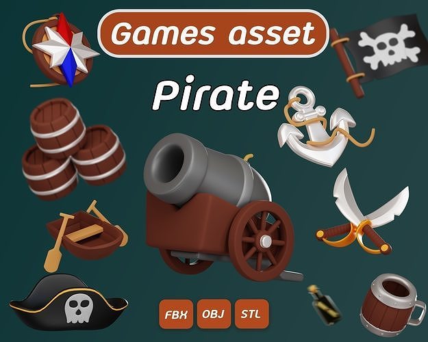 Pirates games asset 3D model | CGTrader