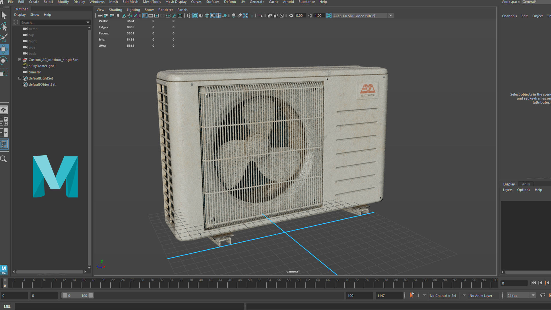 3D model Aircon Outdoor Unit VR / AR / low-poly | CGTrader