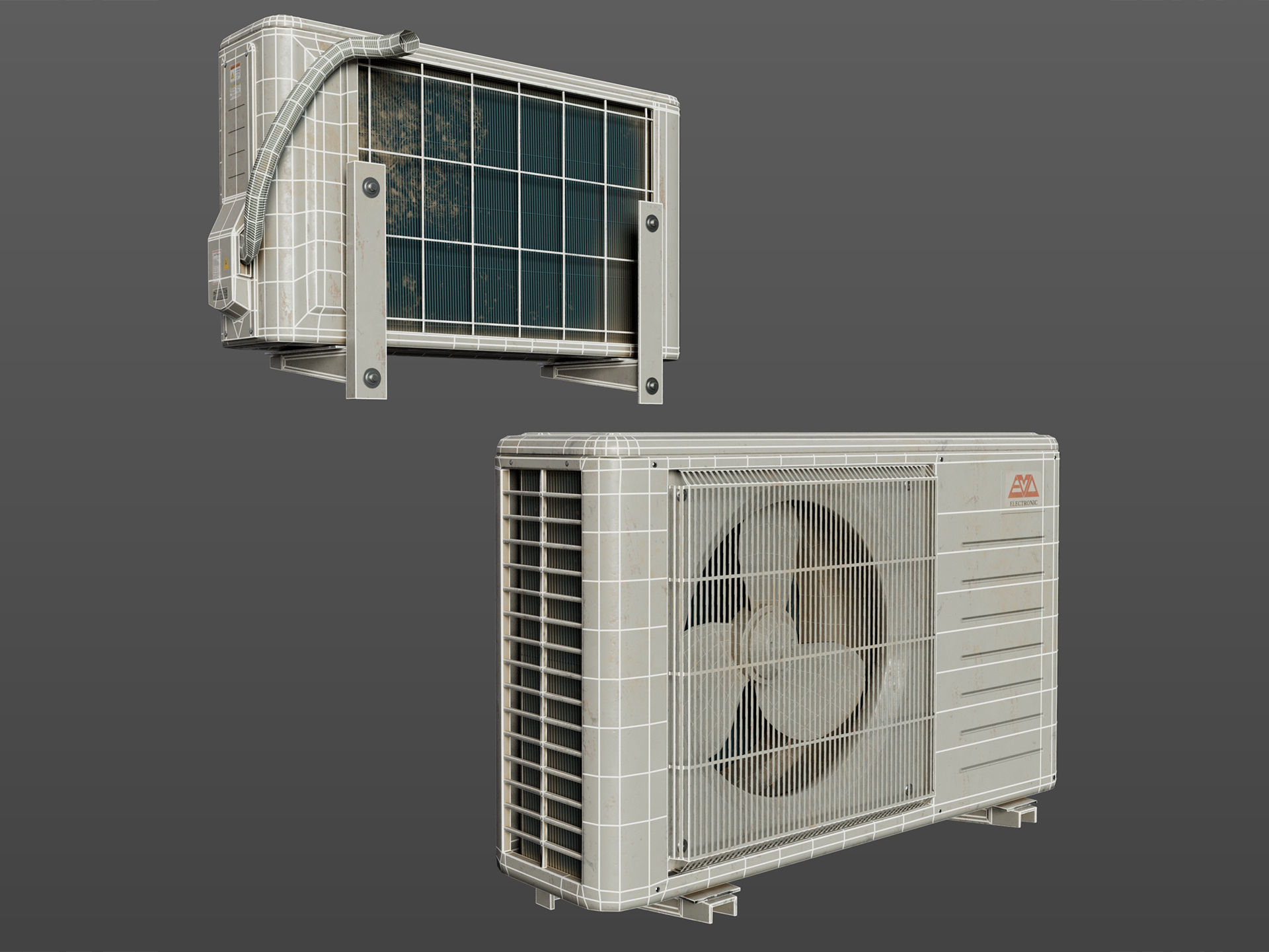 3D model Aircon Outdoor Unit VR / AR / low-poly | CGTrader