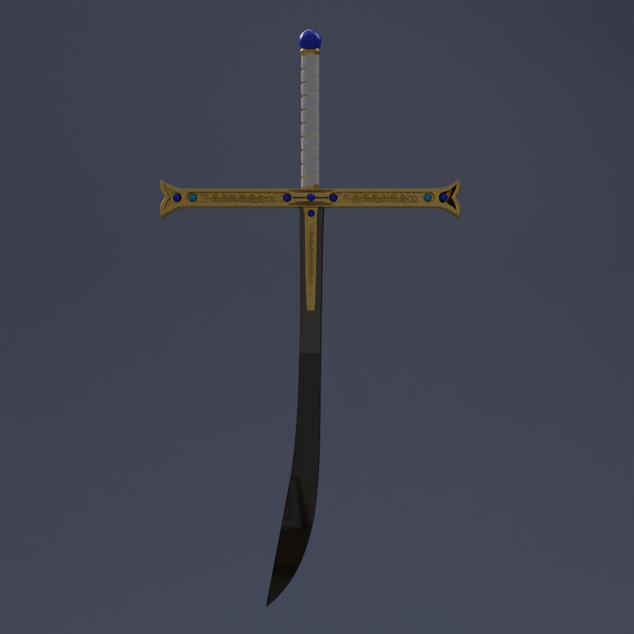 Mihawk One Piece Sword 3D model | CGTrader