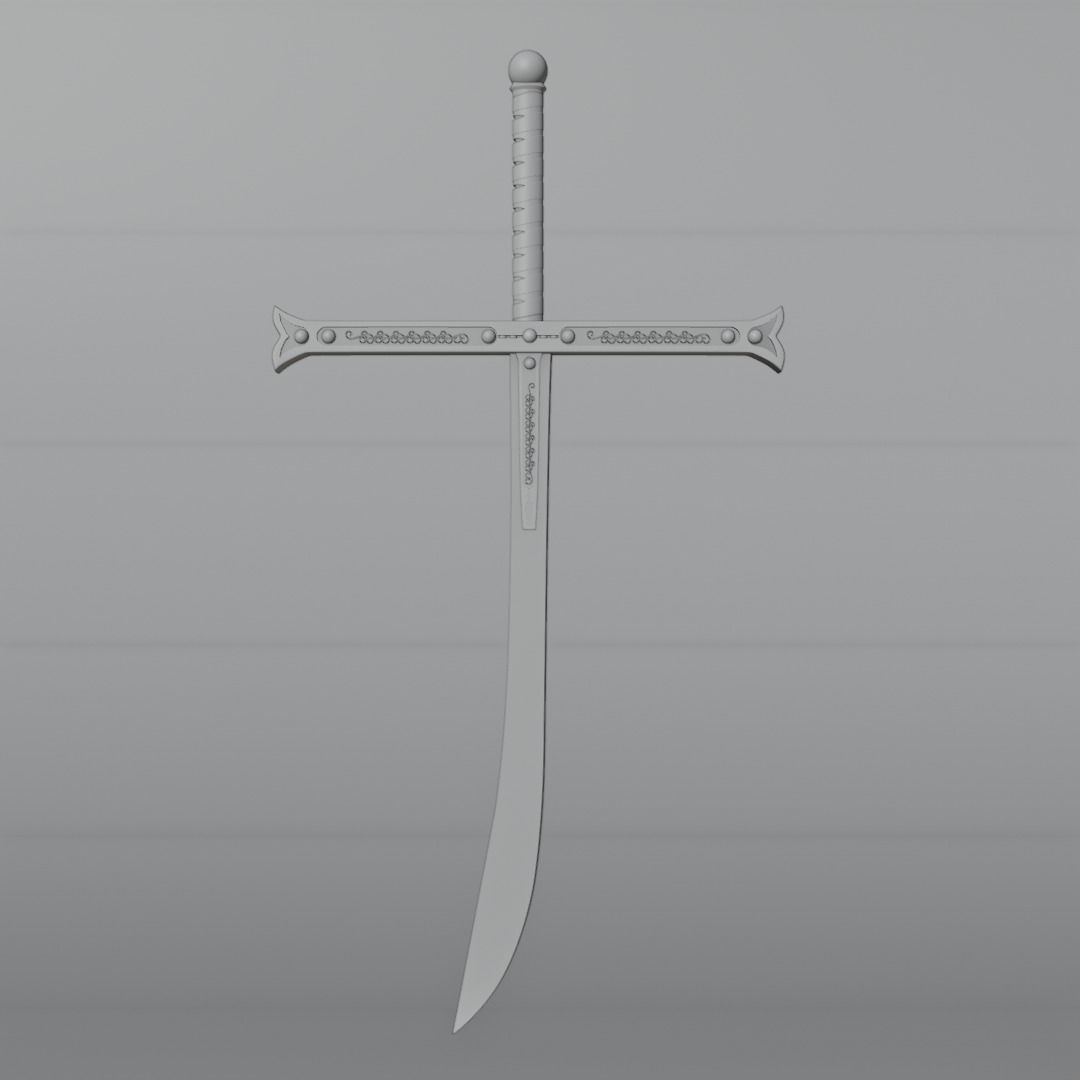 Mihawk One Piece Sword 3D model | CGTrader