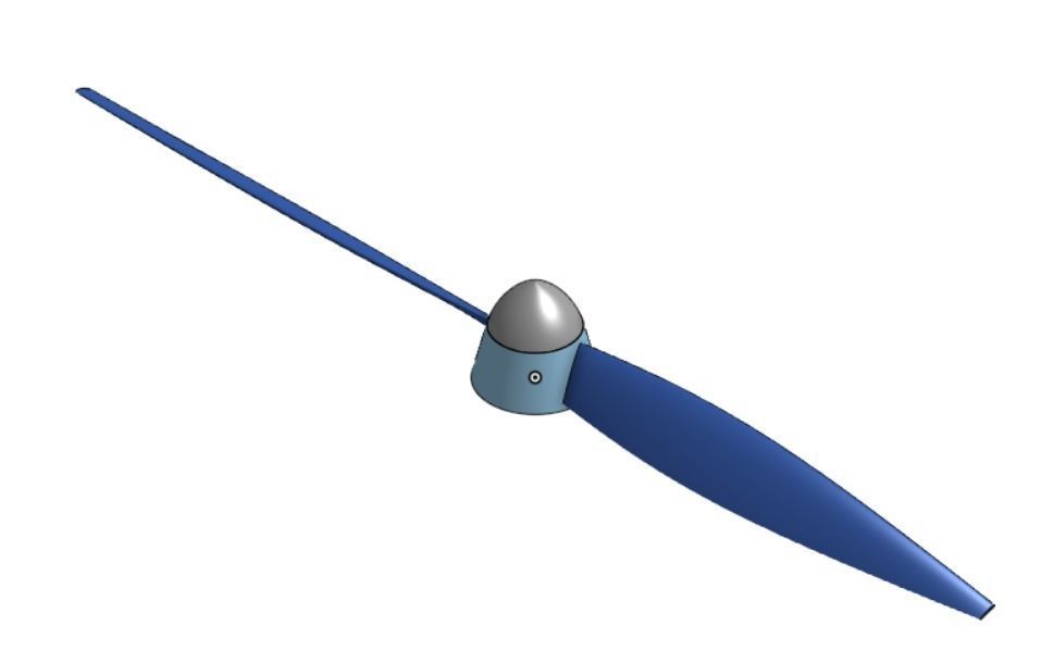 2 Blade Propeller with nose cone 3D model 3D printable | CGTrader