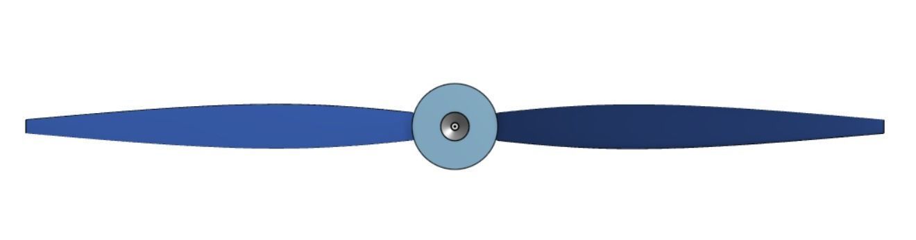 2 Blade Propeller with nose cone 3D model 3D printable | CGTrader