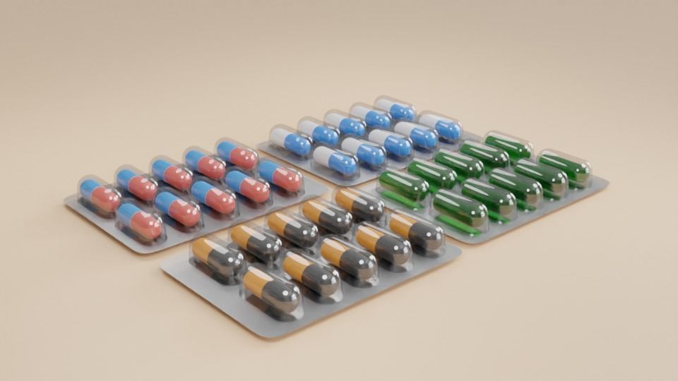 Simple Pills Medicine 3D model 3D model | CGTrader