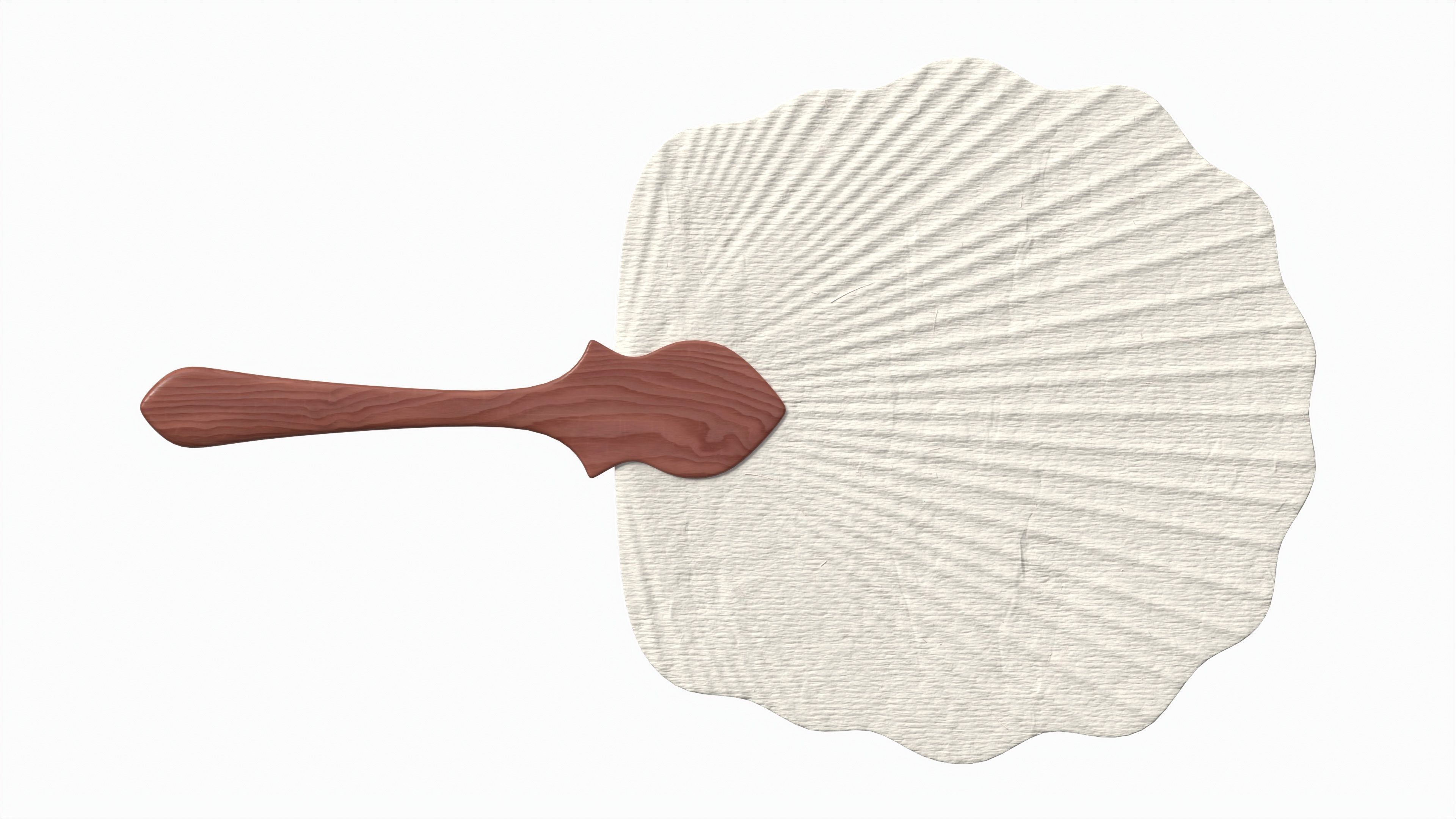 Japanese Uchiwa Hand Fan 03 free 3D model | CGTrader