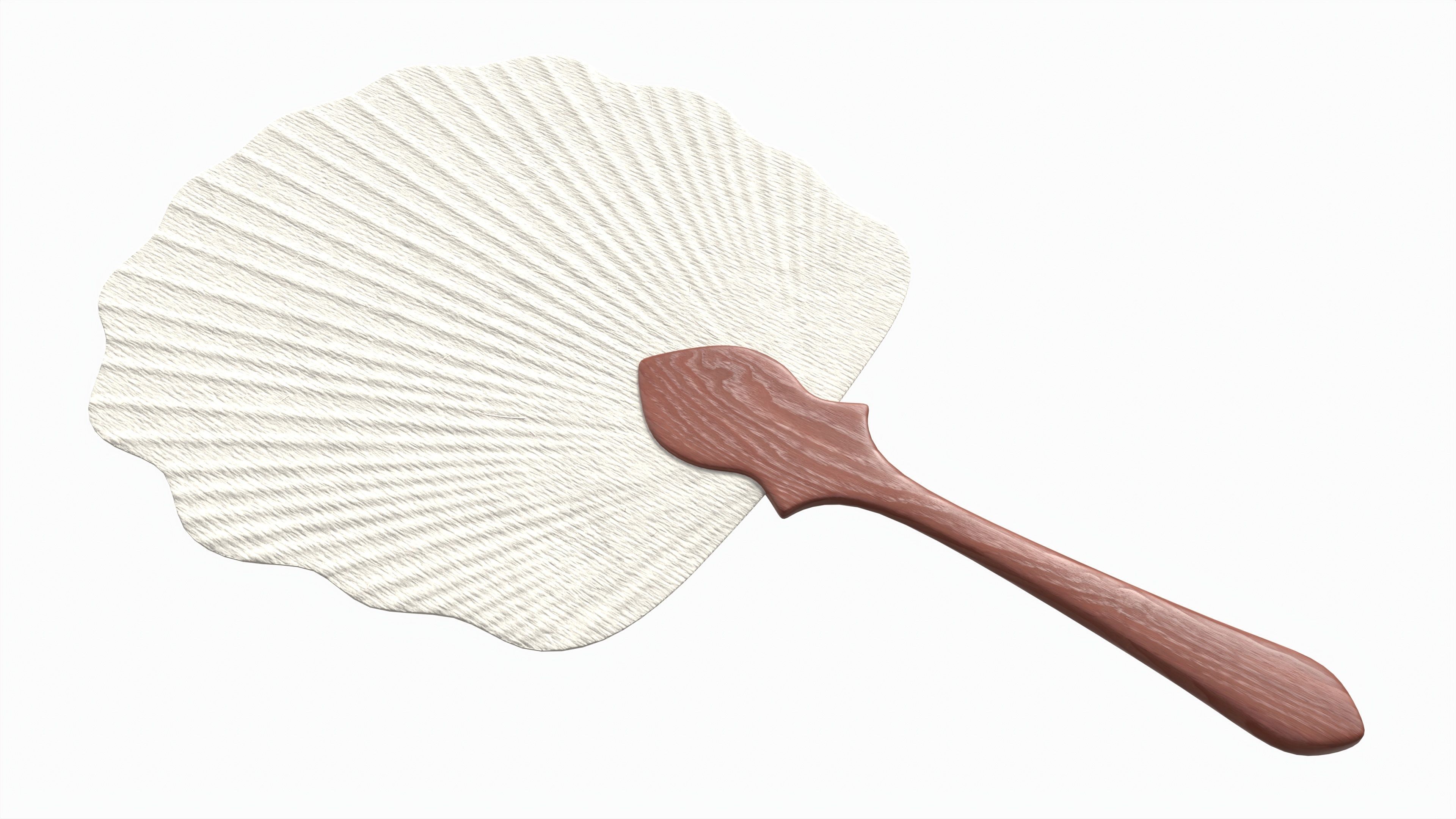 Japanese Uchiwa Hand Fan 03 free 3D model | CGTrader