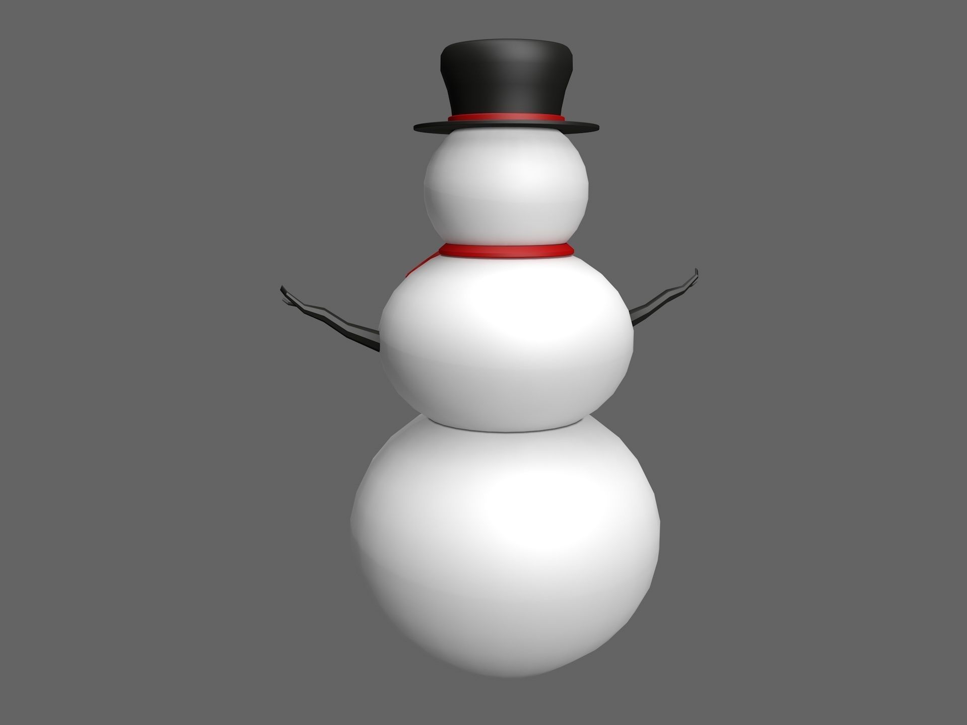 3D model Snowman low poly VR / AR / low-poly | CGTrader