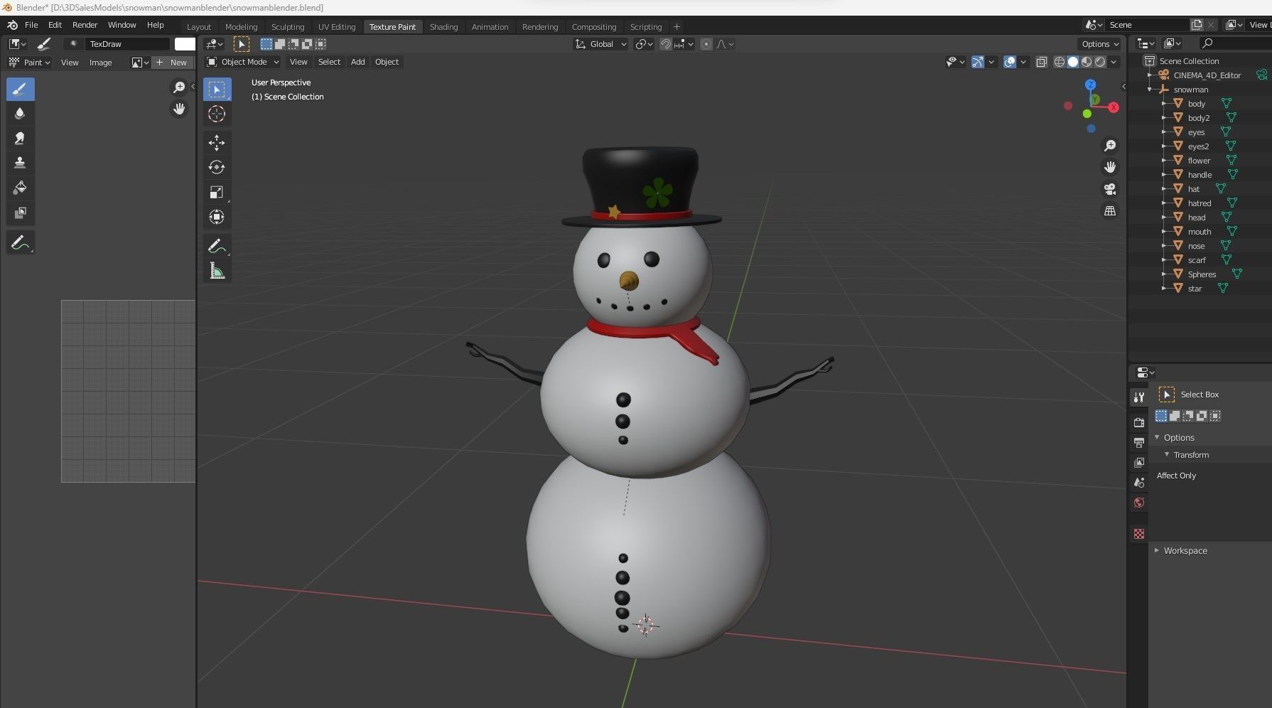 3D model Snowman low poly VR / AR / low-poly | CGTrader