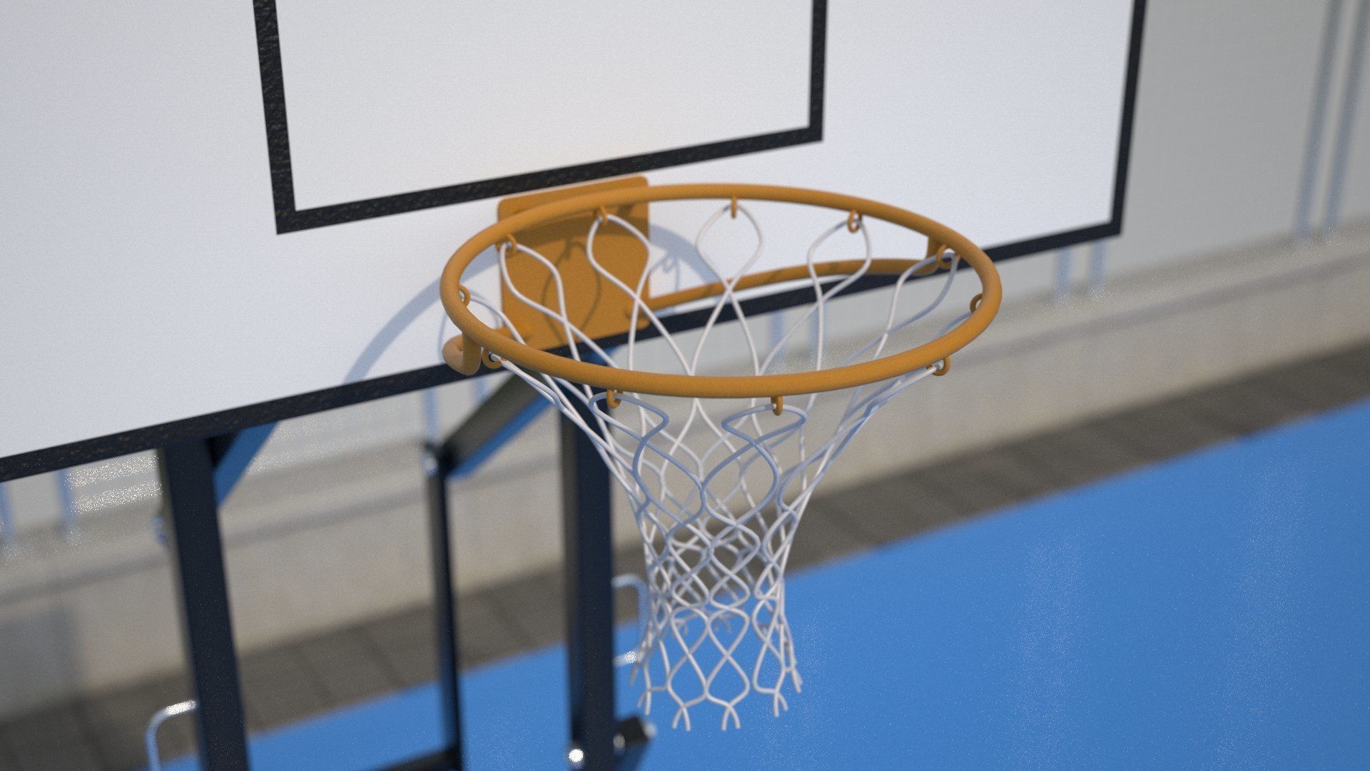 Realistic 3D Model of Complete Basketball Court - 4K Texture 3D model ...