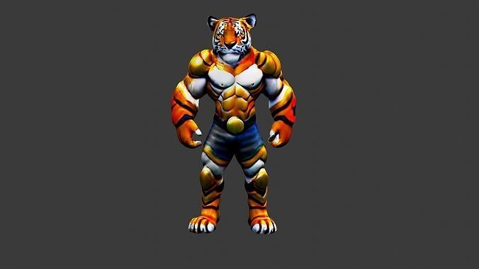 3D model Tiger Man VR / AR / low-poly | CGTrader