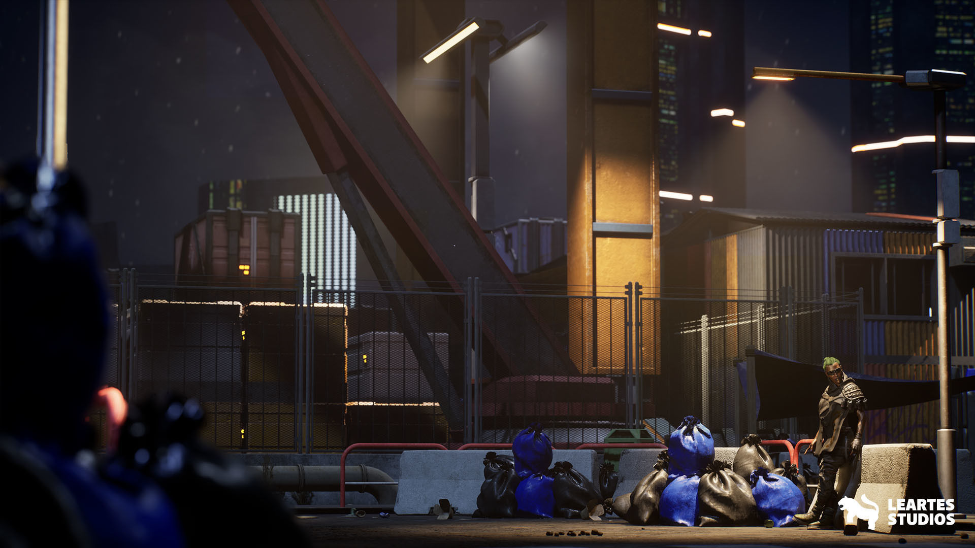 3D model Cyberpunk Port City Environment VR / AR / low-poly | CGTrader