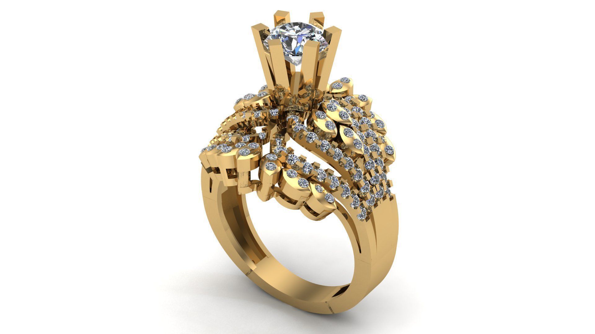 Solitaire Ring A77 3D model 3D printable | CGTrader