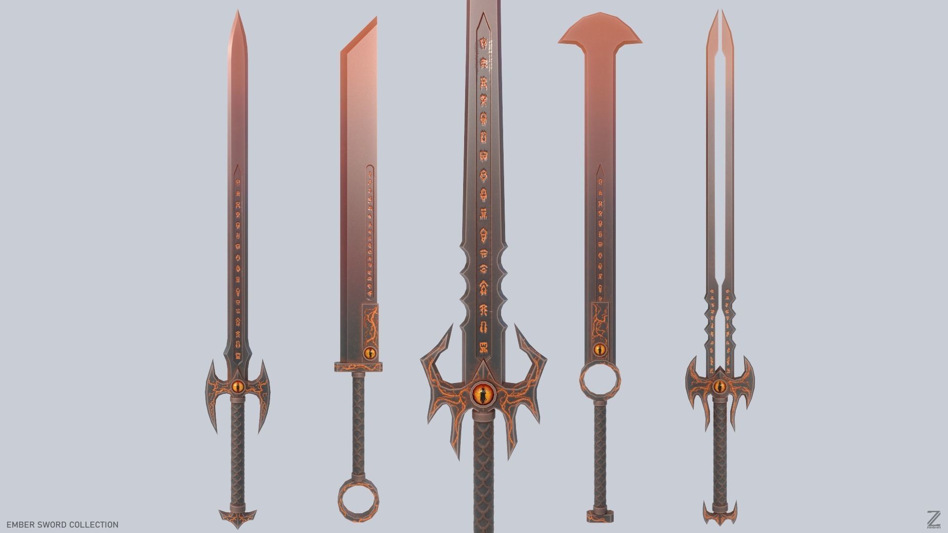 Ember sword collection VR / AR / low-poly | CGTrader