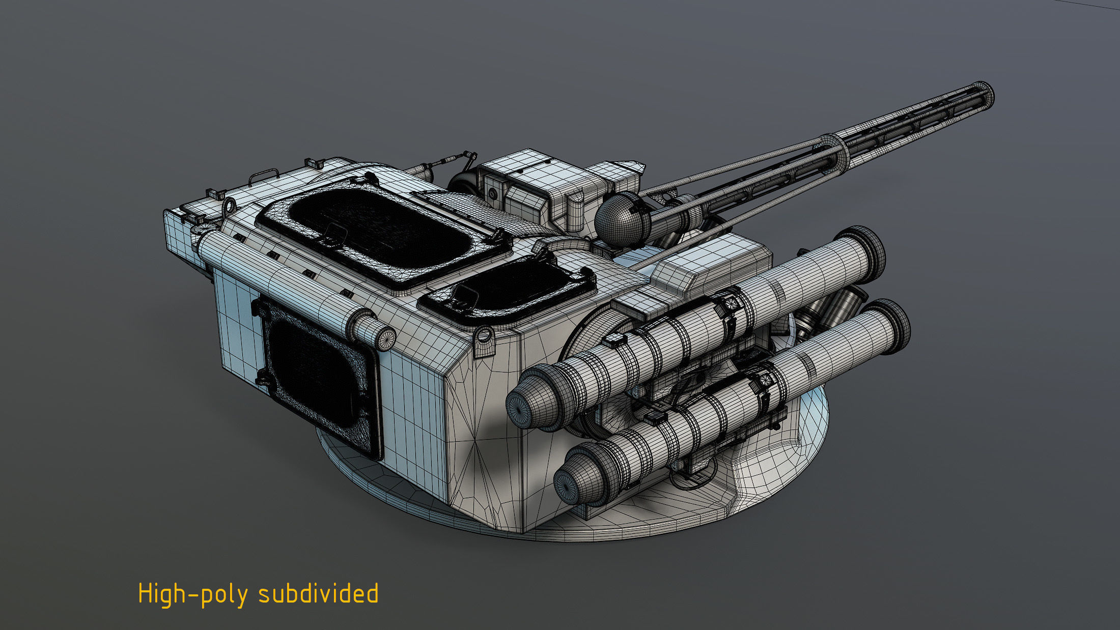 3D model KBA-105 Shkval Combat Module VR / AR / low-poly | CGTrader