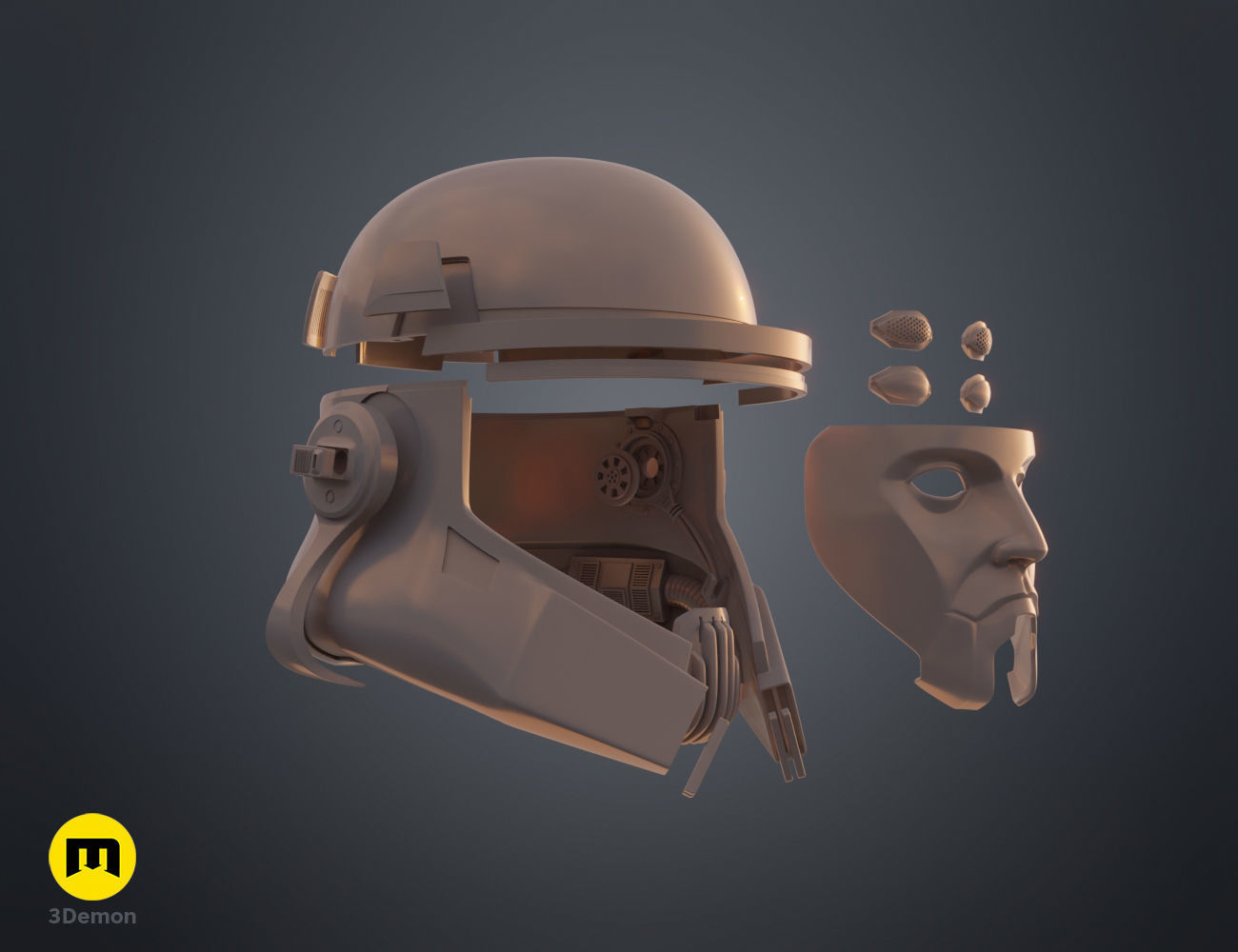 Captain Enoch Helmet 3D model 3D printable | CGTrader