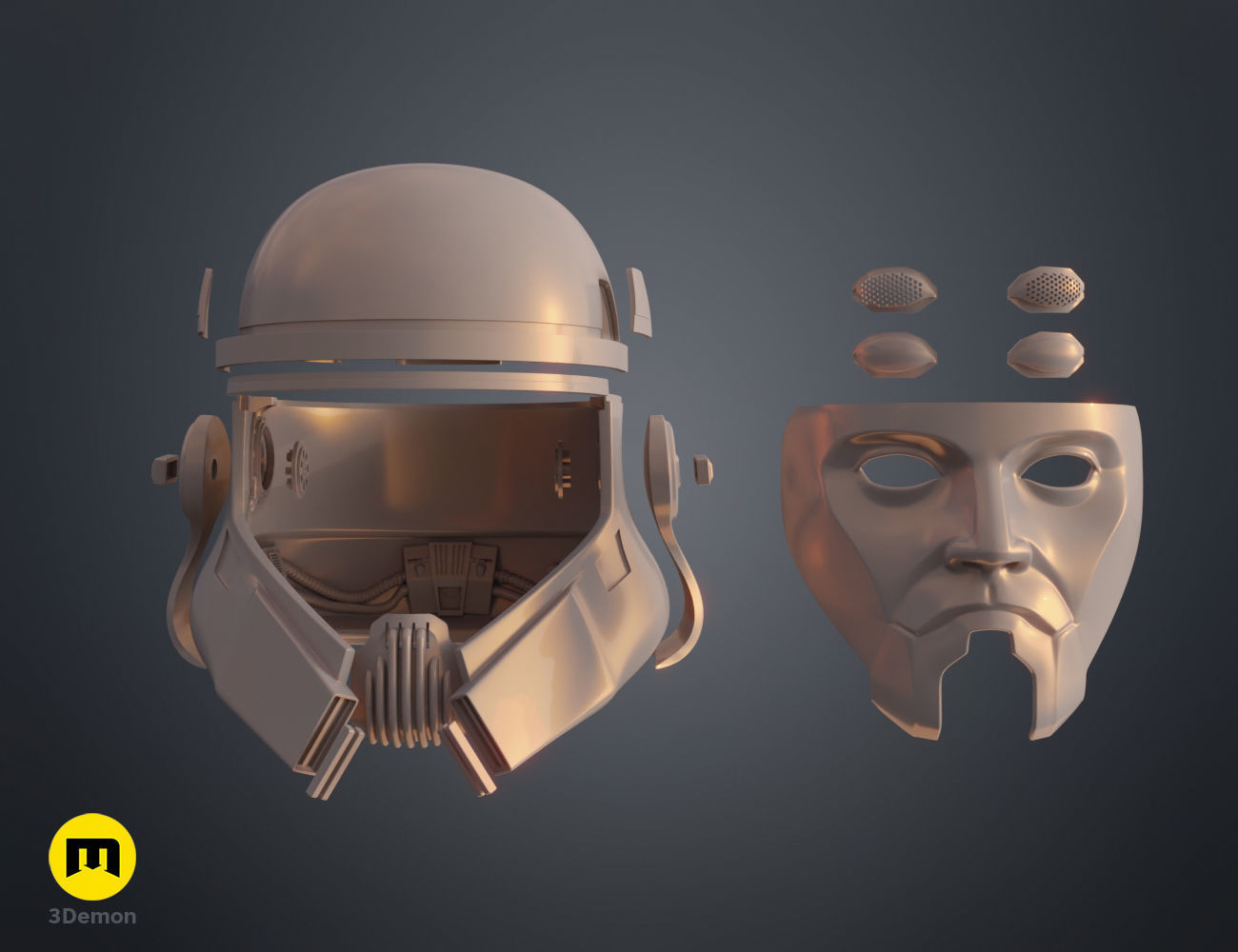 Captain Enoch Helmet 3D model 3D printable | CGTrader