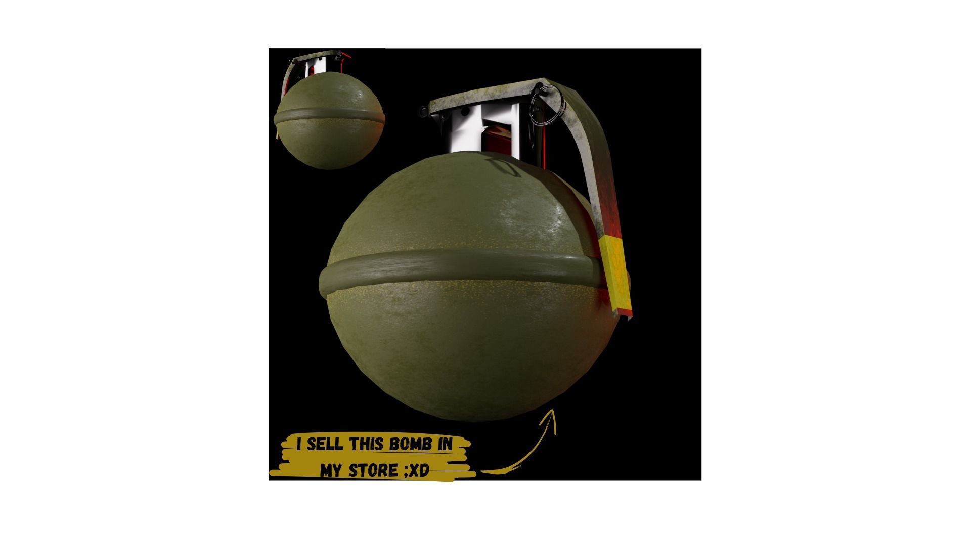 3D model hand bomb game asset VR / AR / low-poly | CGTrader