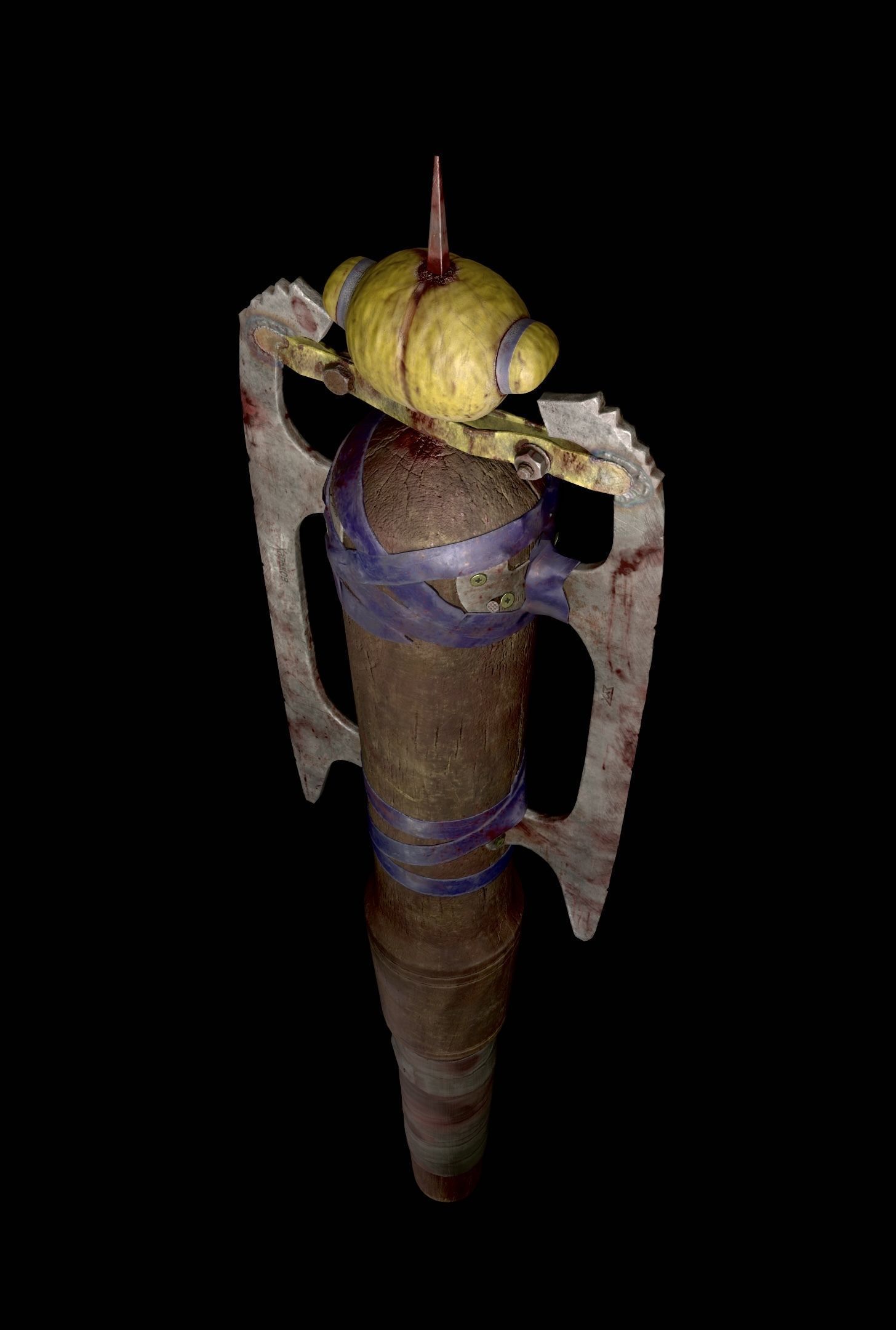 3D model Makogon The Killer apocalyptic style weapon VR / AR / low-poly ...