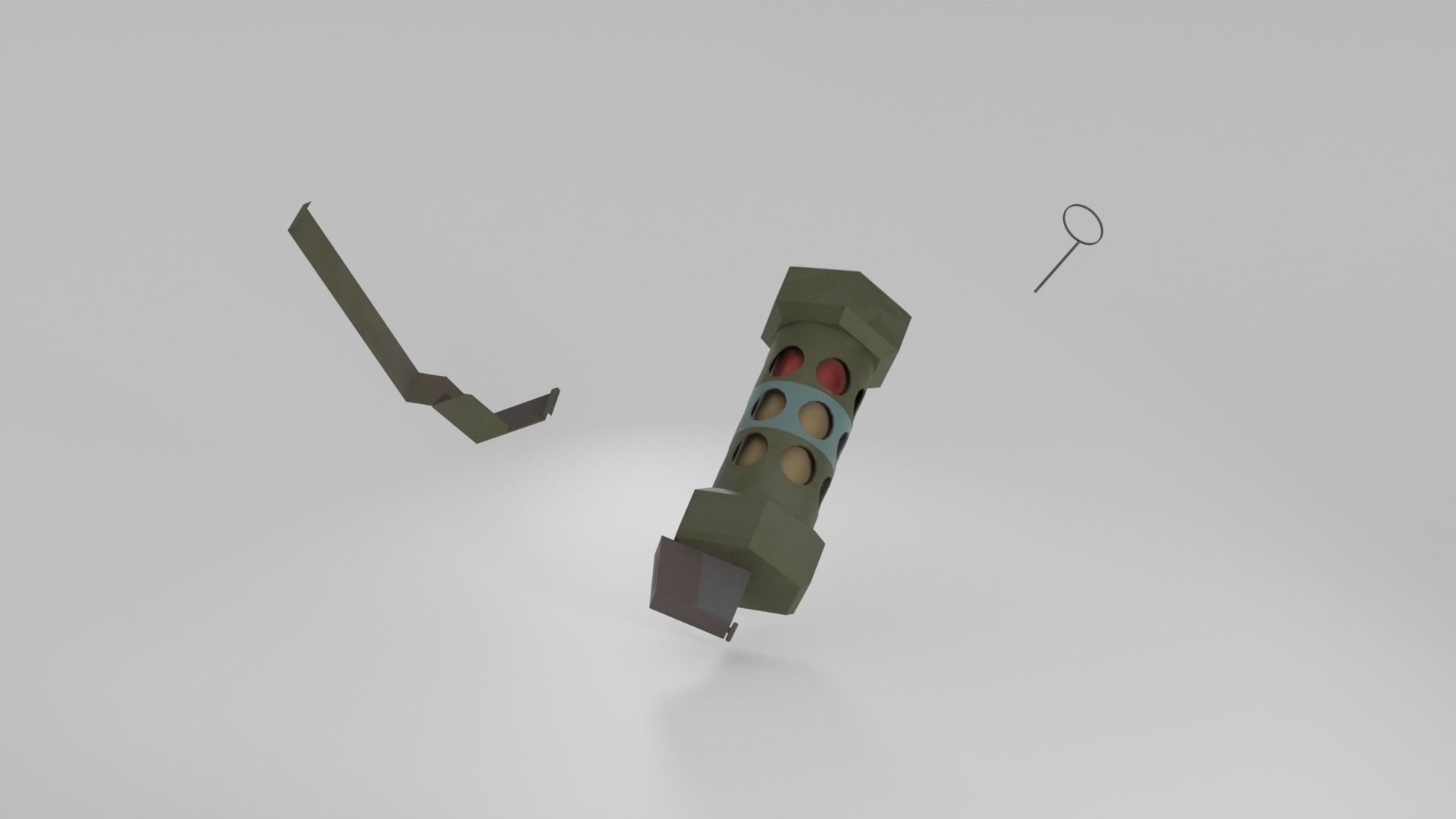 3D model Textured and Rigged Flashbang VR / AR / low-poly | CGTrader