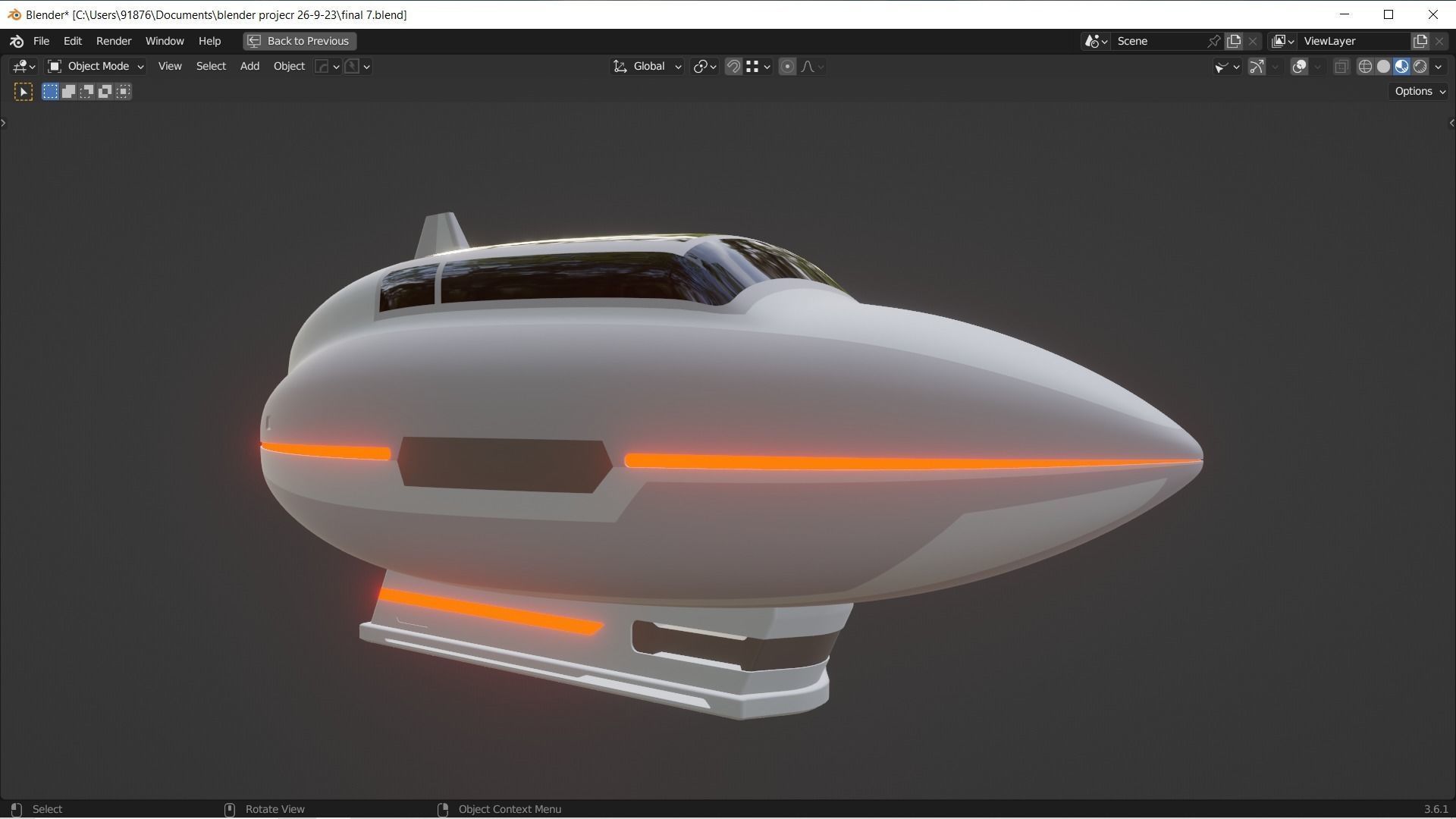 Spaceship Sci-Fi 3D model 3D model | CGTrader