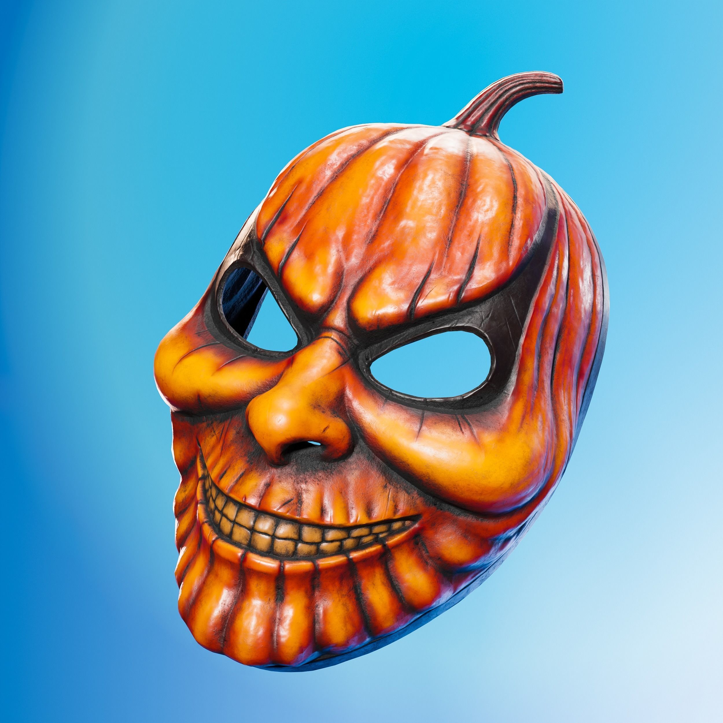 Unique 3D Model of a Spooky Pumpkin Mask for Halloween 3D model 3D ...