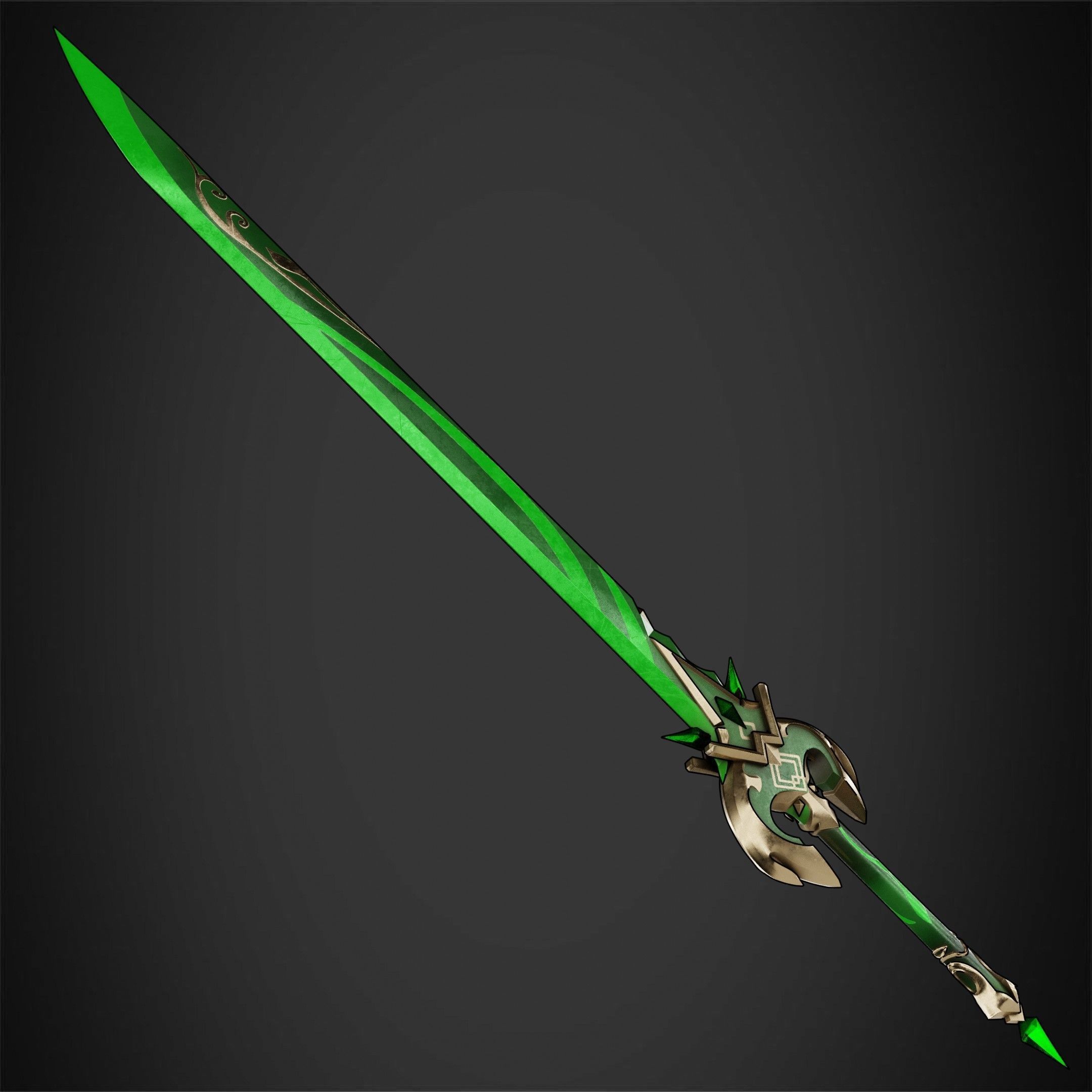 Genshin Impact Primordial Jade Cutter Sword for Cosplay 3D model 3D ...