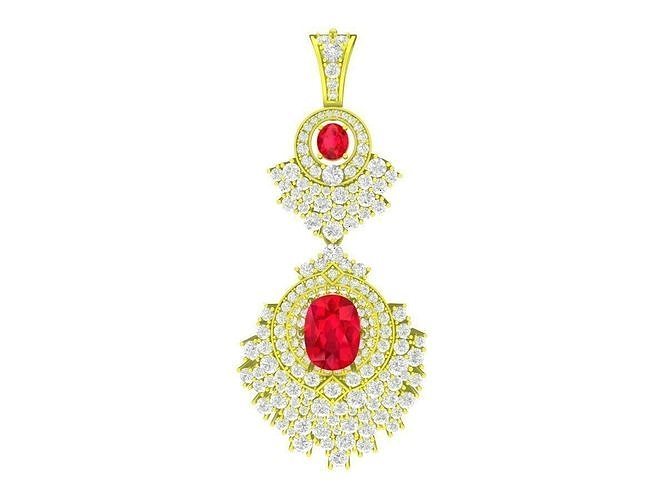 6939 luxury fashion diamond women pendant 3D model 3D printable | CGTrader