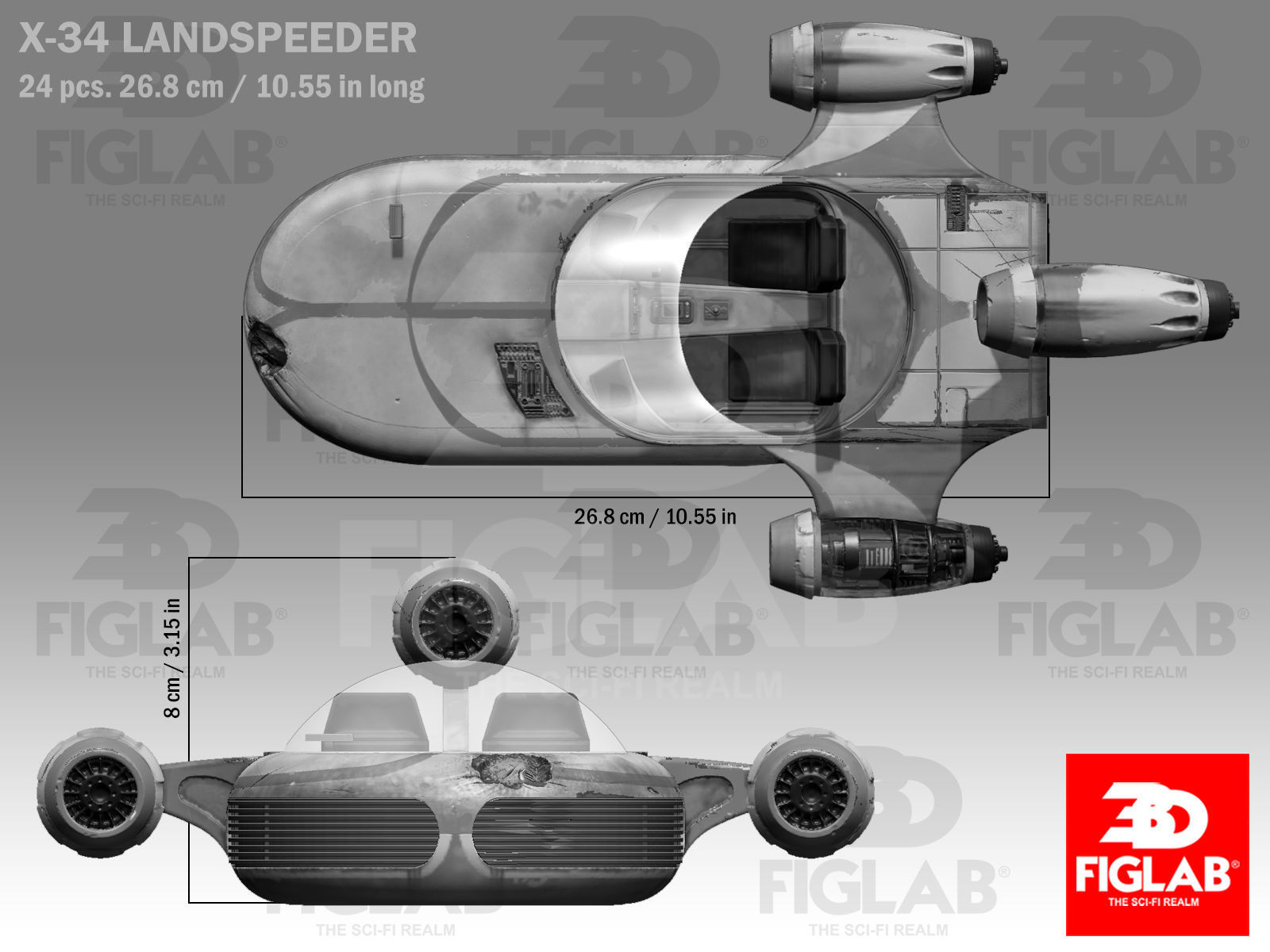 LUKE SKYWALKER X-34 LANDSPEEDER 3D model | CGTrader