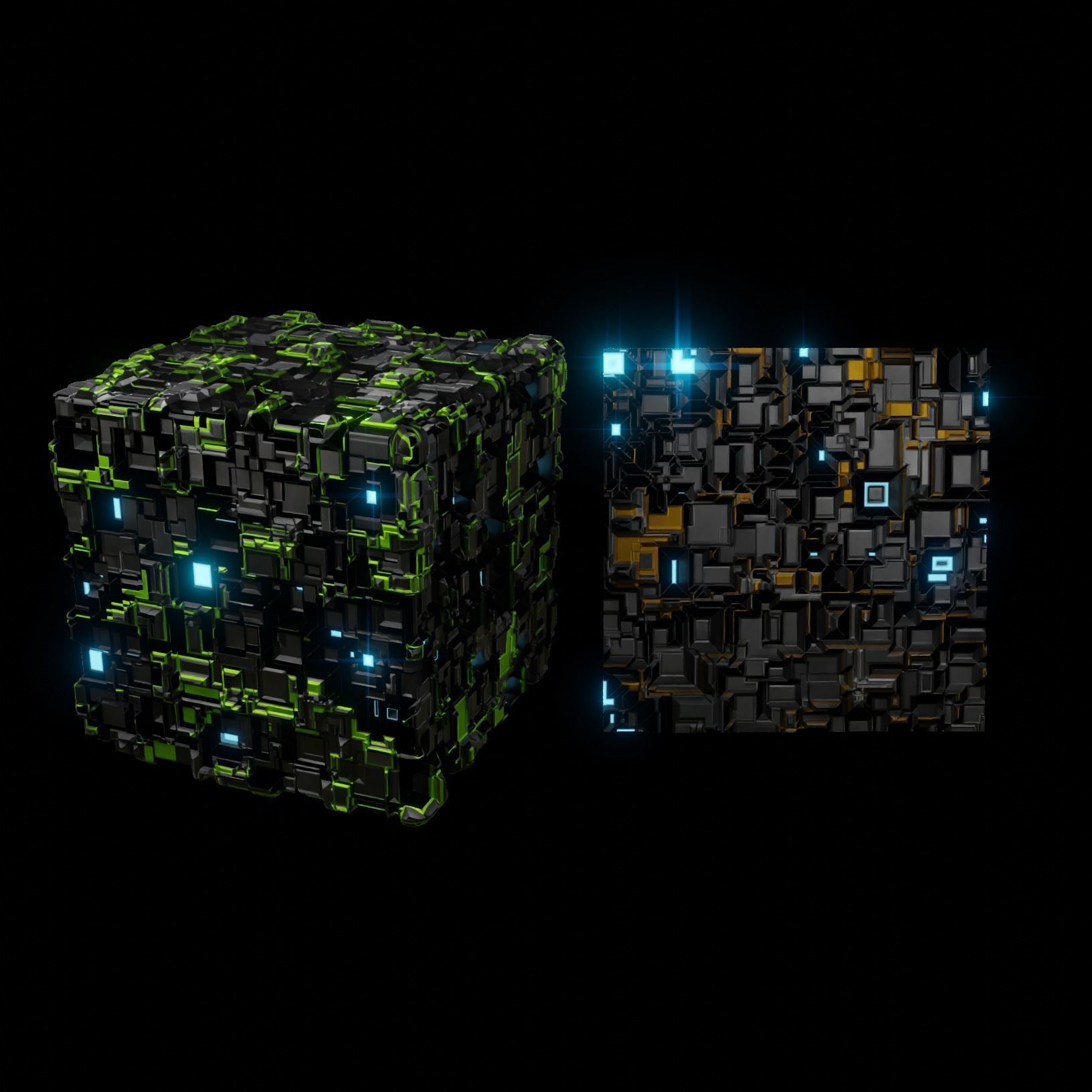 Sci Fi material - Procedural 3D model | CGTrader