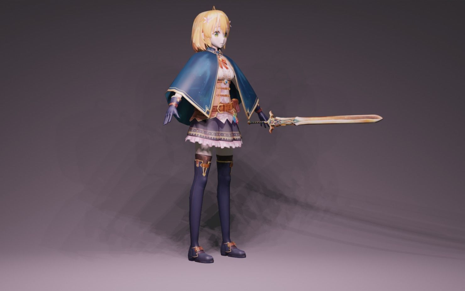 Anime Character - Celeste 3D model | CGTrader