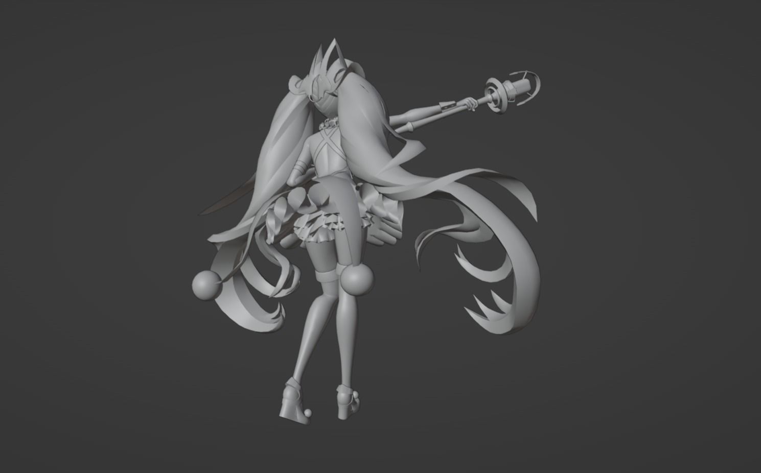 Anime Character - Circus Miku 3D model | CGTrader