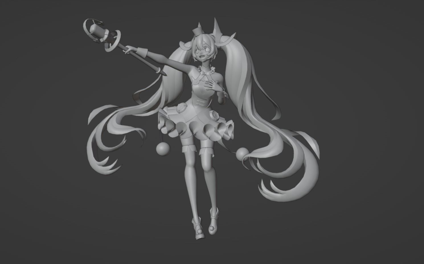 Anime Character - Circus Miku 3D model | CGTrader