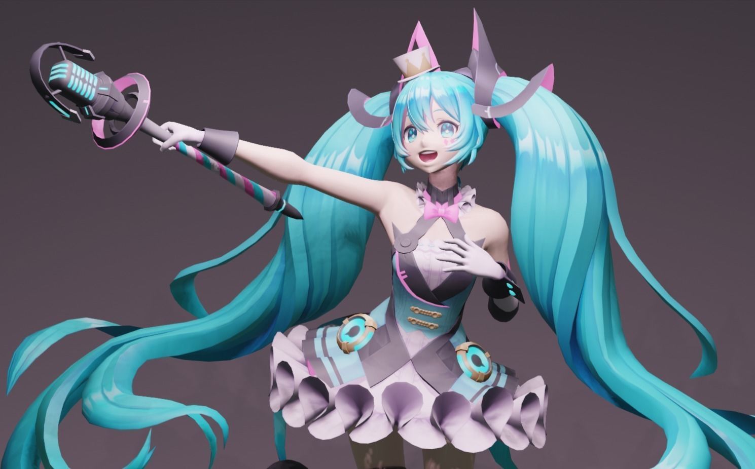 Anime Character - Circus Miku 3D model | CGTrader