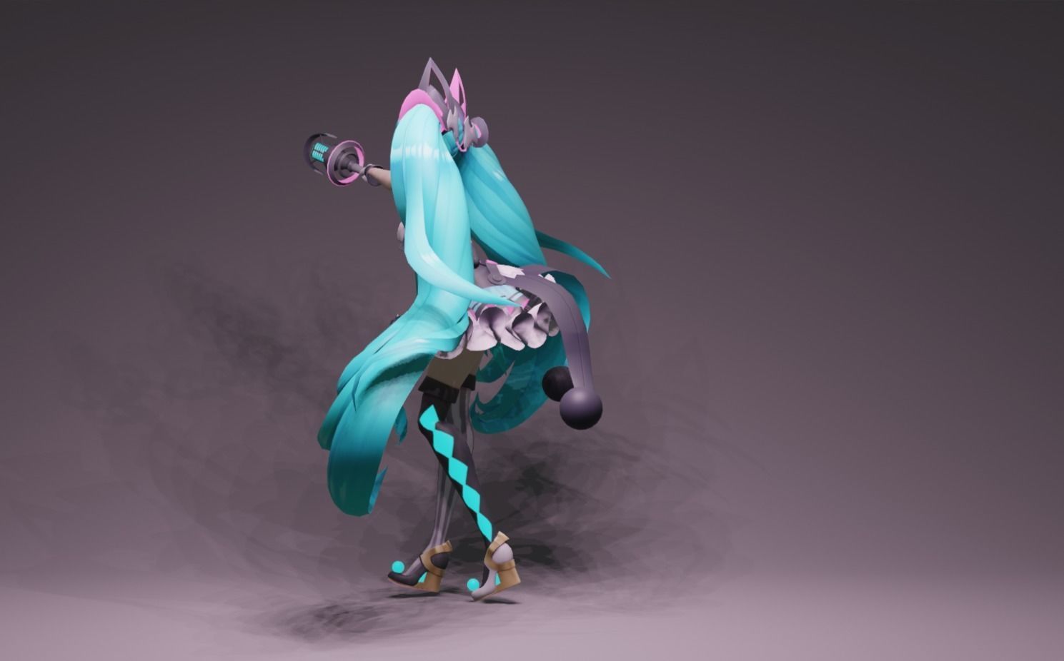 Anime Character - Circus Miku 3D model | CGTrader