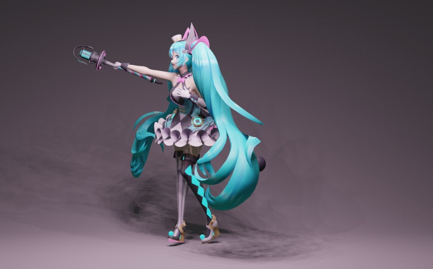 Anime Character - Circus Miku 3D model | CGTrader