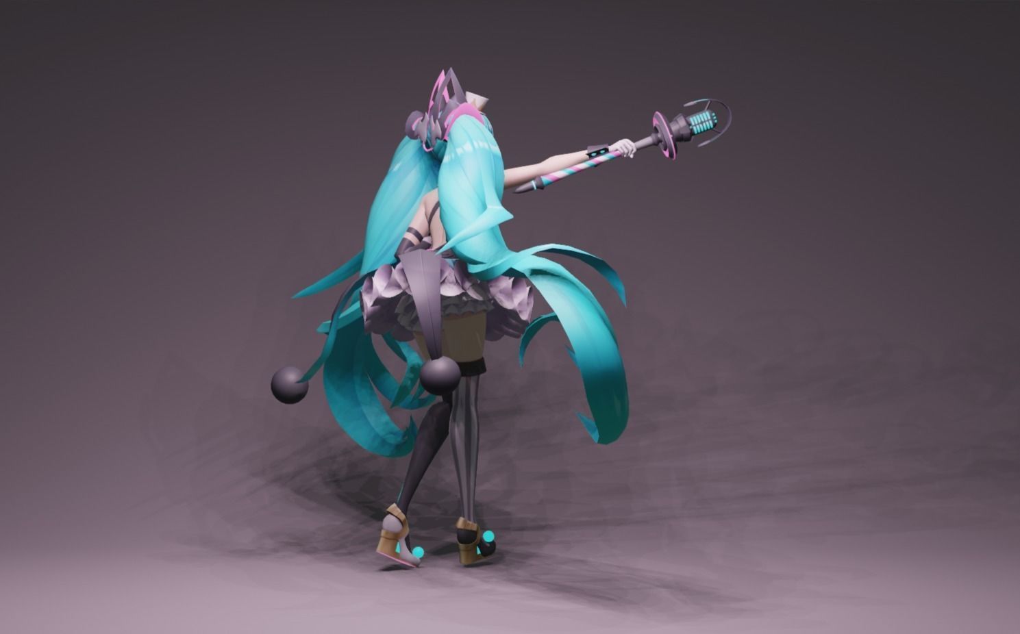 Anime Character - Circus Miku 3D model | CGTrader