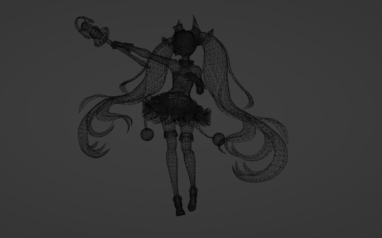 Anime Character - Circus Miku 3D model | CGTrader