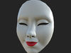 3D model Kabuki Mask -Japaness white mask Low and High VR / AR / low ...