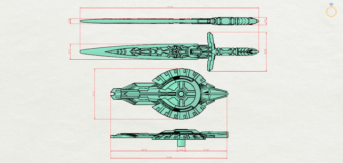 Transformers Optimus TLK Sword and Shield 3D model 3D printable | CGTrader